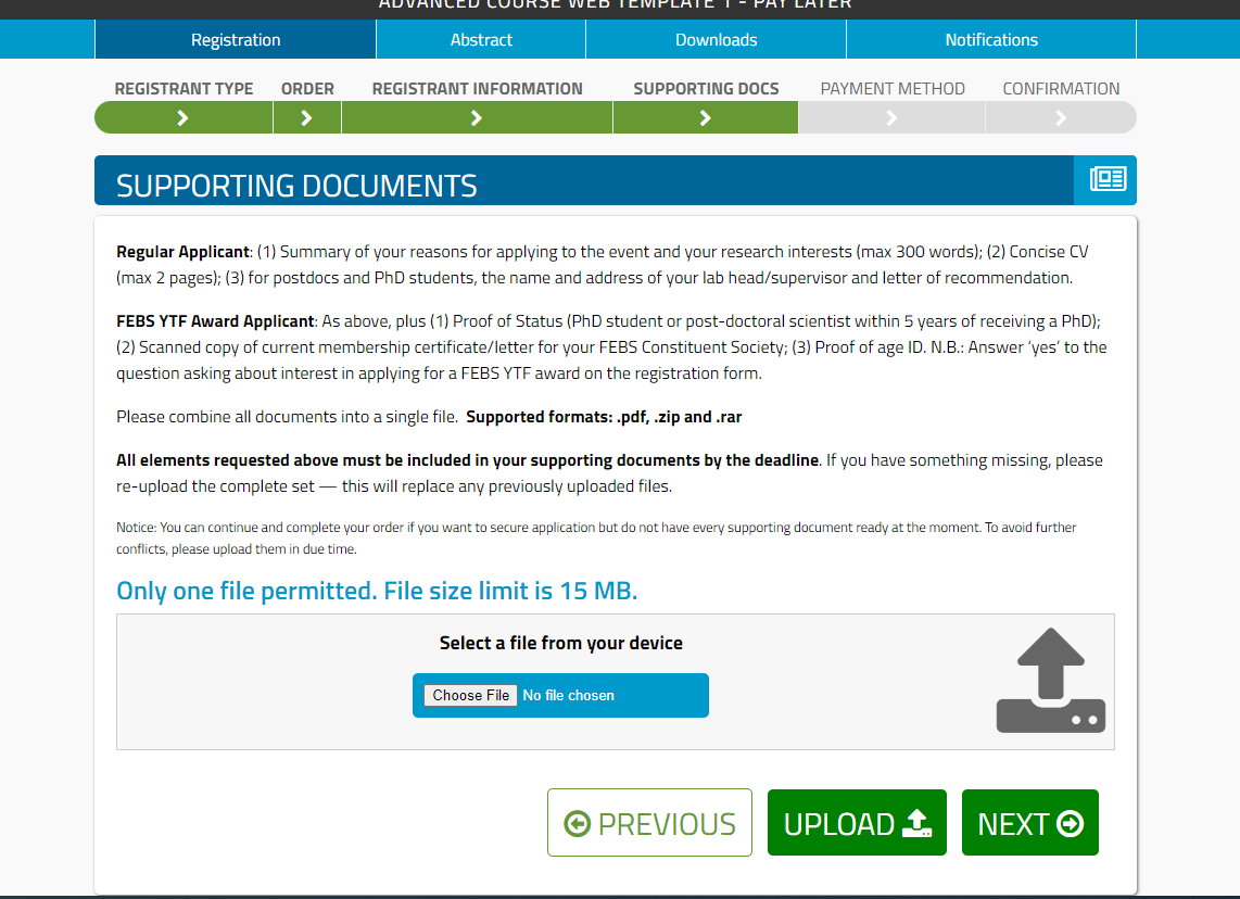 Supporting Documents for Applications – Help Center